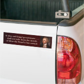 Jefferson Quote - A Wise and Frugal Government Bumper Sticker | Zazzle