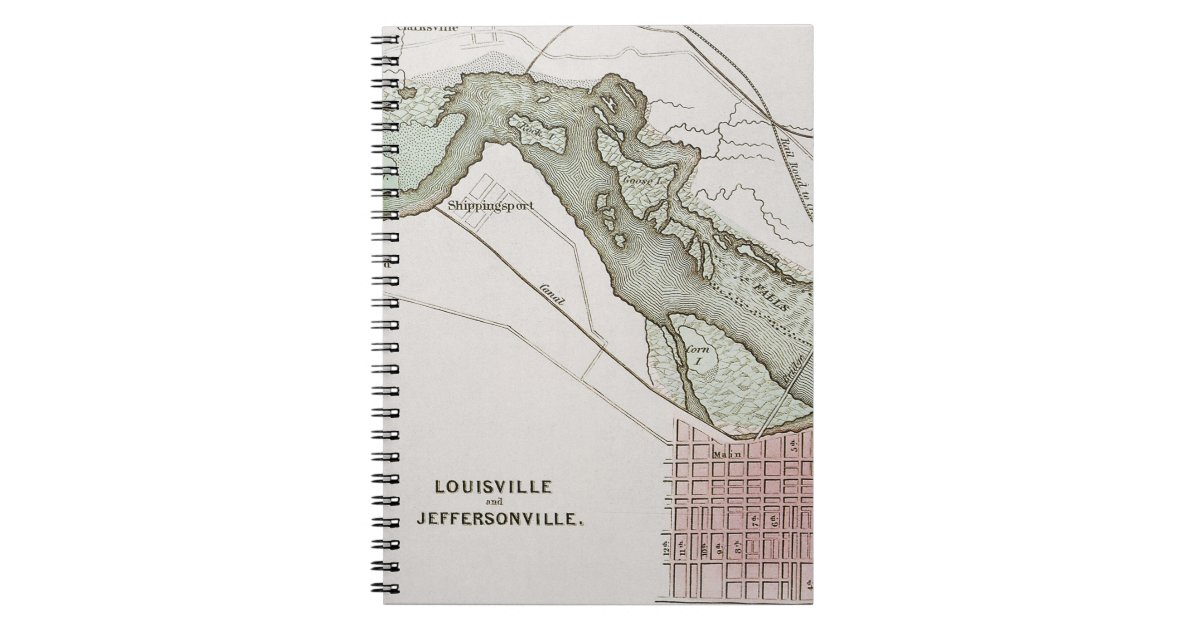 JEFFERSONVILLE, INDIANA: MAP NOTEBOOK | Zazzle