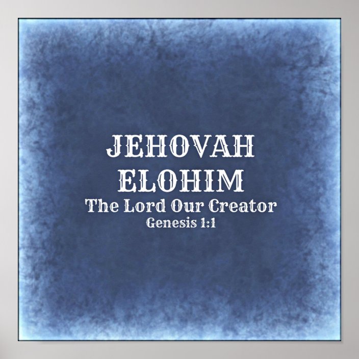 Jehovah Elohim poster | Zazzle.com