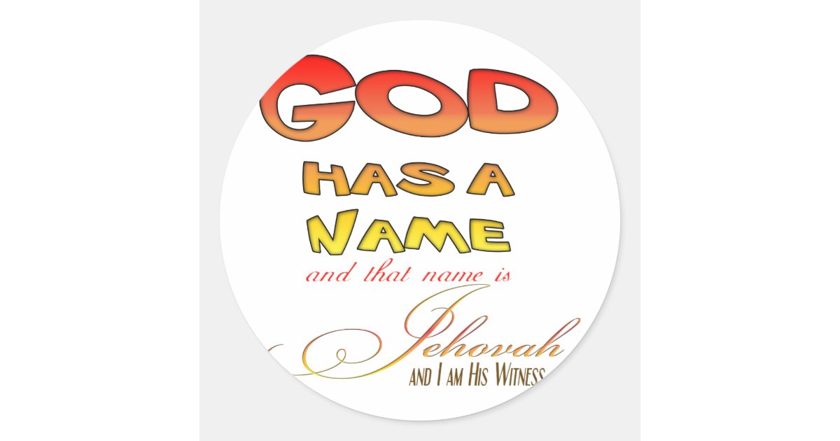Jehovah's Witness Shirt Classic Round Sticker | Zazzle