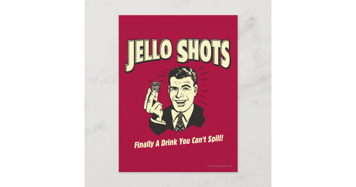 Jello Shots: Drink You Can't Spill Postcard | Zazzle