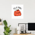 Jello There Funny Orange Jello Pun Poster | Zazzle