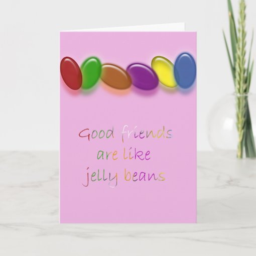 Jelly bean friends holiday card | Zazzle