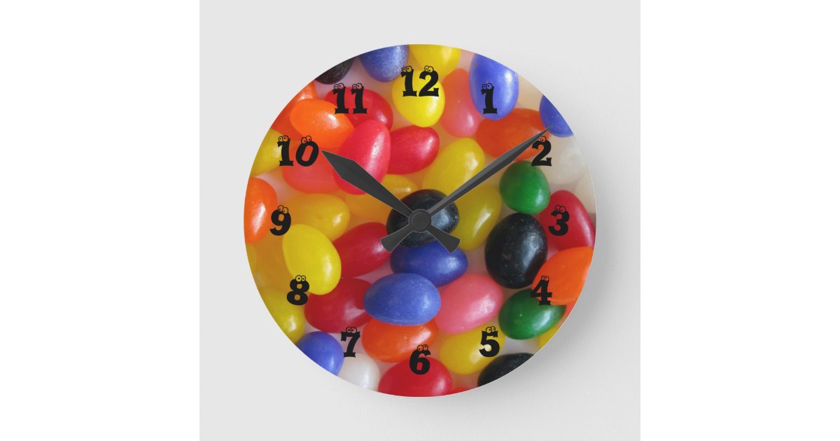 Jelly Bean Wall Clock | Zazzle