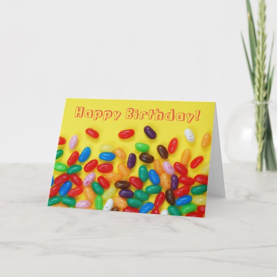 Jelly beans happy birthday for kids card | Zazzle.com
