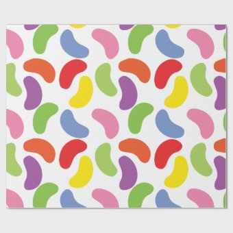 Jelly Beans Pattern Colorful Cute Wrapping Paper | Zazzle