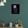 Jelly-fish Funny Jelly Jar Pun Dark BG Poster | Zazzle