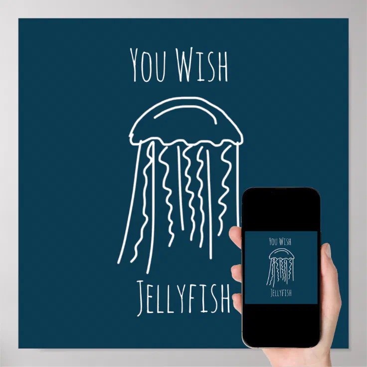 Jellyfish marine life aquatic modern poster | Zazzle