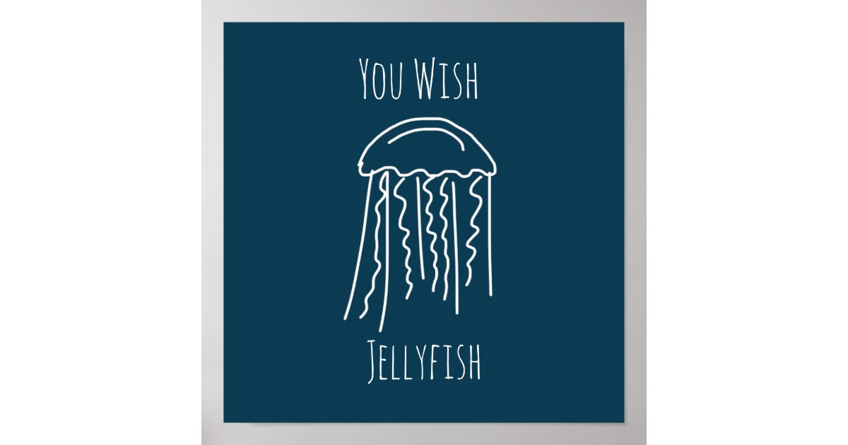 Jellyfish marine life aquatic modern poster | Zazzle