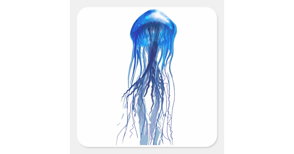 Jellyfish Square Sticker | Zazzle