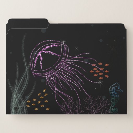 Jellyfish, the Under Sea World File Folder | Zazzle