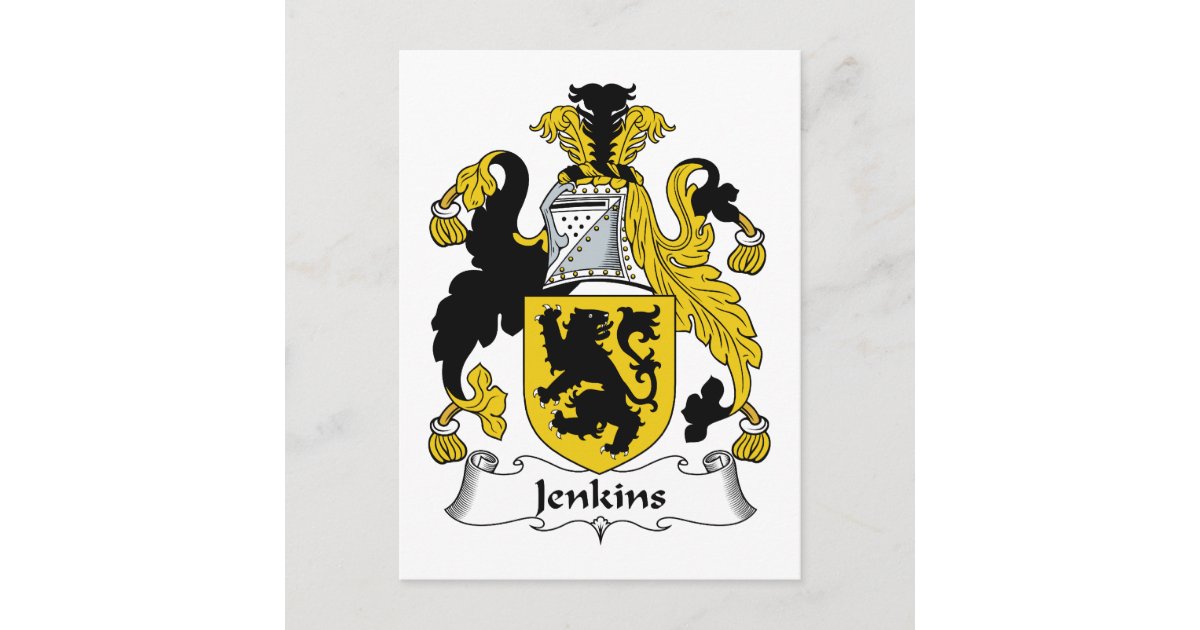 Jenkins Family Crest Postcard | Zazzle