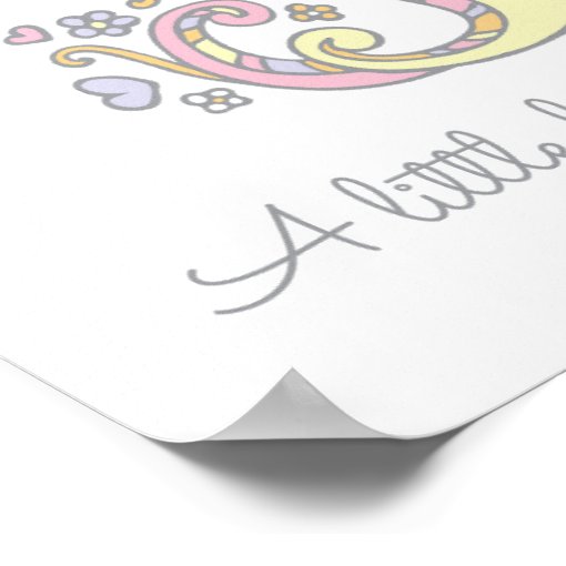 Jenna name and meaning doodle initial art poster | Zazzle