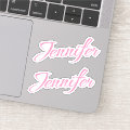 Jennifer Decorative Name in Pink x2 Sticker | Zazzle