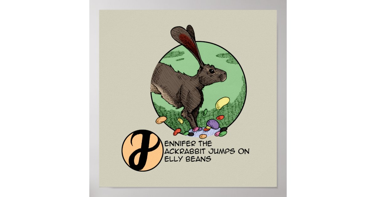 Jennifer the Jackrabbit Poster | Zazzle