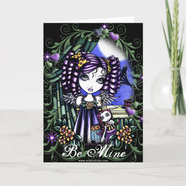 Jenny Cute Valentine Rag Doll Angel Card | Zazzle