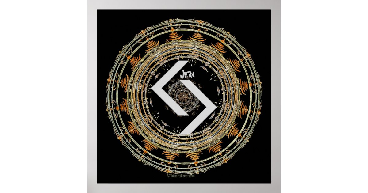☼JERA - Rune of Time ☼ Poster | Zazzle