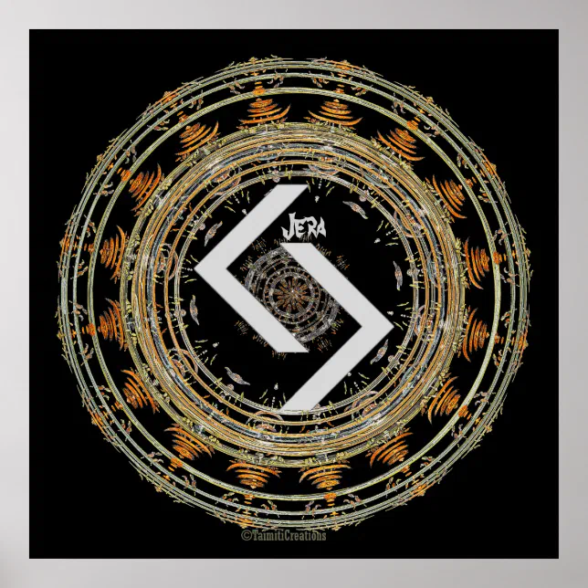 ☼JERA - Rune of Time ☼ Poster | Zazzle