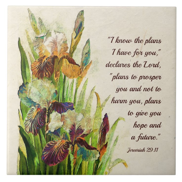 Jeremiah 29:11 I know the plans I have for you Ceramic Tile | Zazzle