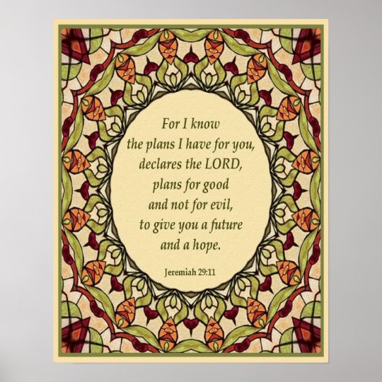 Jeremiah 29:11 Poster | Zazzle.com