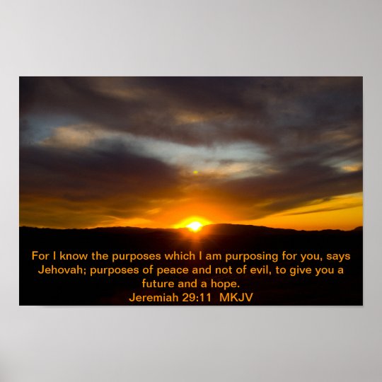 Jeremiah 29:11 Poster | Zazzle.com