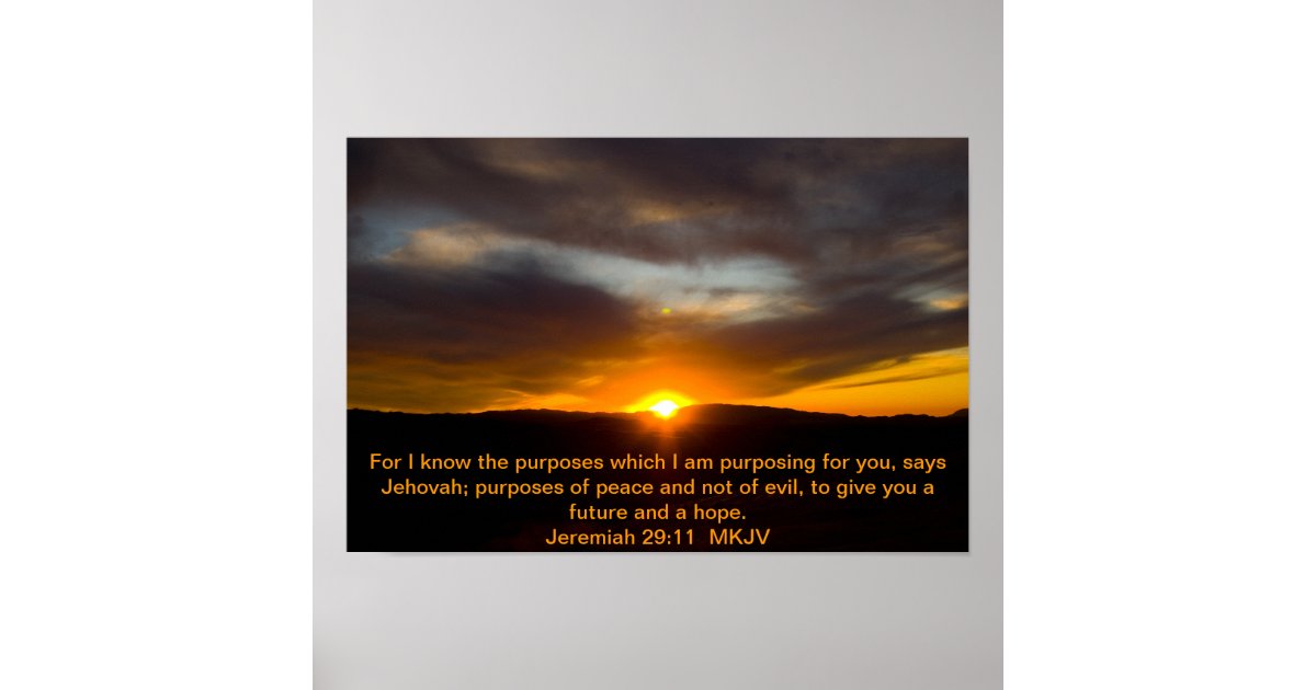 Jeremiah 29:11 Poster | Zazzle