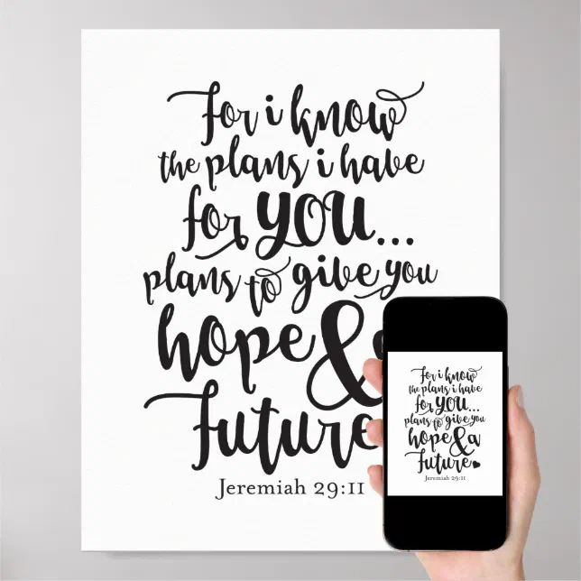 Jeremiah 29 11 Poster Print | Zazzle