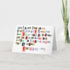 Ransom-style birthday card | Zazzle.com