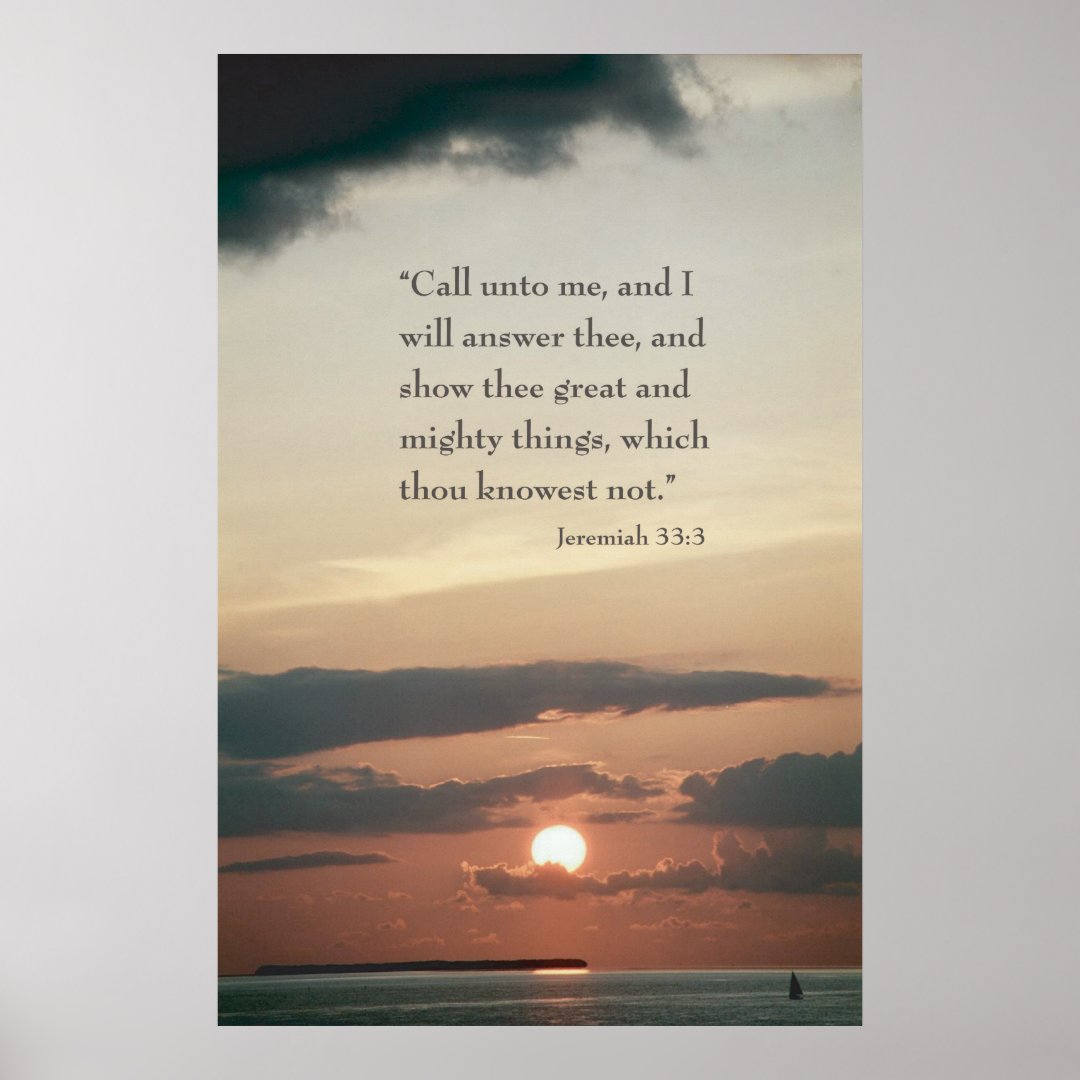Jeremiah 33:3 poster | Zazzle