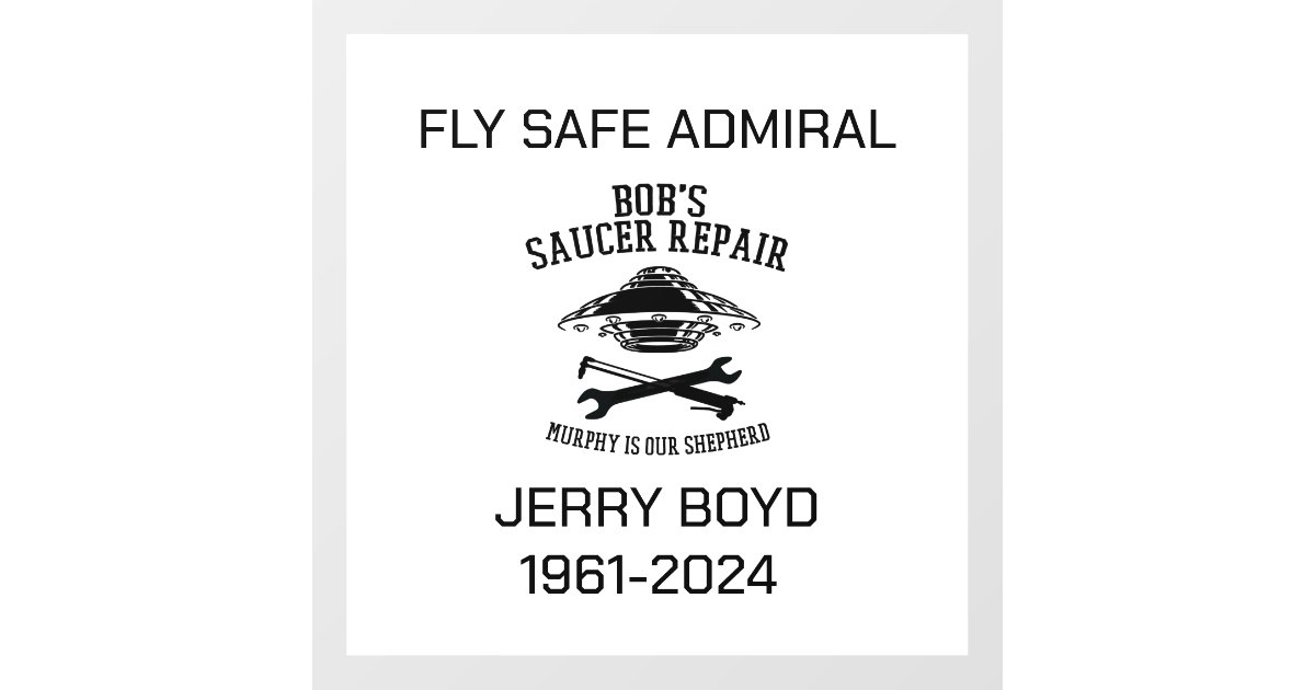 Jerry Boyd Window Cling | Zazzle