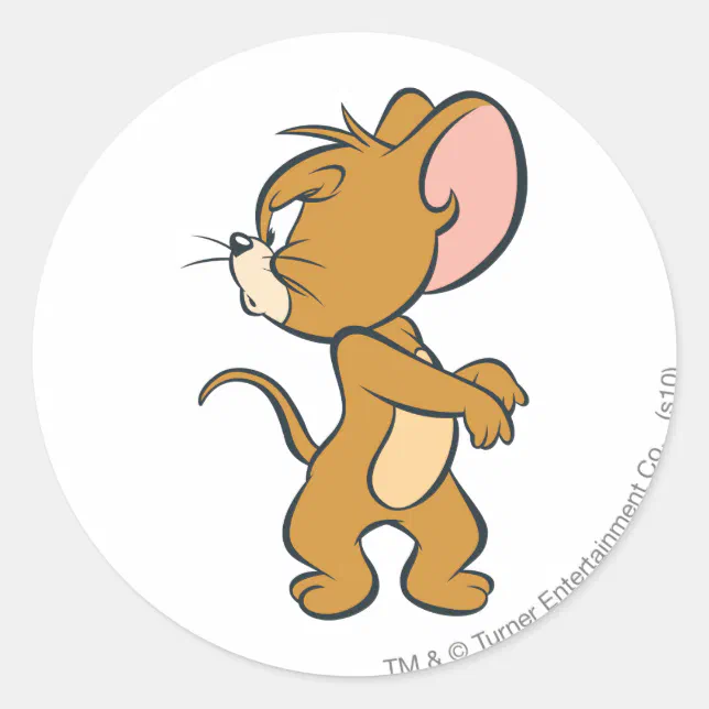 Jerry Looking Back Annoyed Classic Round Sticker | Zazzle