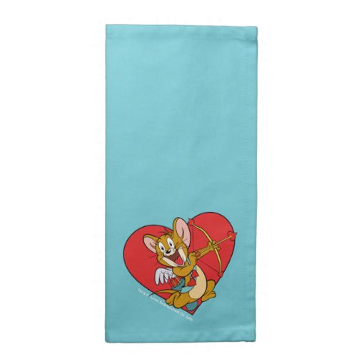 Jerry Mouse Dressed as Valentine Cupid Cloth Napkin | Zazzle