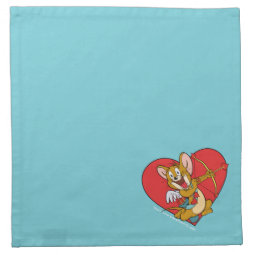 Jerry Mouse Dressed as Valentine Cupid Cloth Napkin | Zazzle