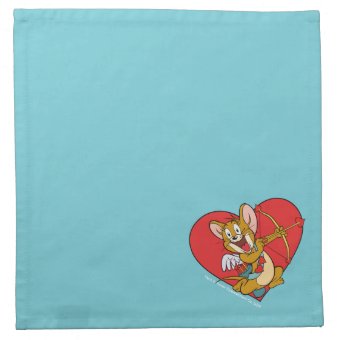 Jerry Mouse Dressed as Valentine Cupid Cloth Napkin | Zazzle