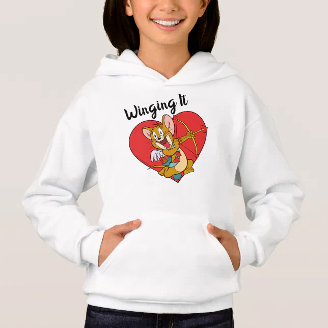 Jerry Mouse Dressed as Valentine Cupid Hoodie | Zazzle