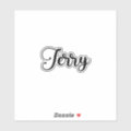 Jerry Name - Handwritten Calligraphy Sticker | Zazzle