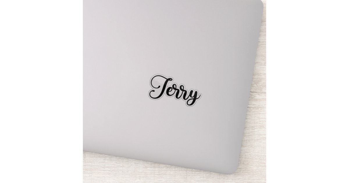 Jerry Name - Handwritten Calligraphy Sticker | Zazzle