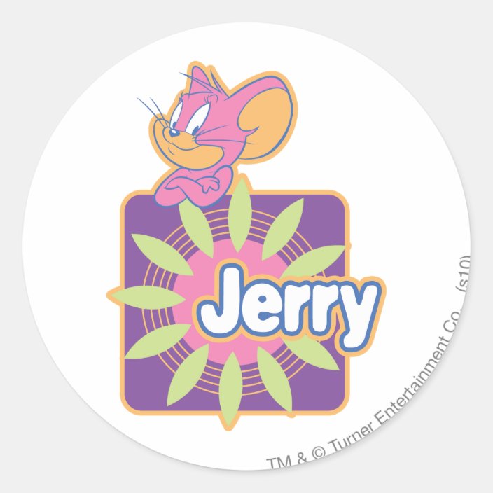 Jerry Neon Mouse Classic Round Sticker | Zazzle.com