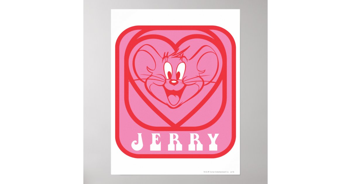Jerry Pink Hearts Poster | Zazzle