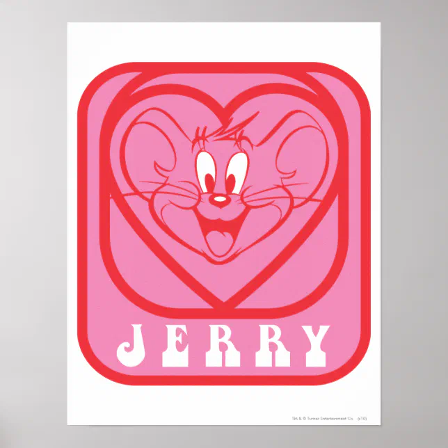 Jerry Pink Hearts Poster | Zazzle