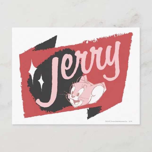 Jerry Red and Black Logo Postcard | Zazzle