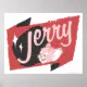 Jerry Red and Black Logo Poster | Zazzle