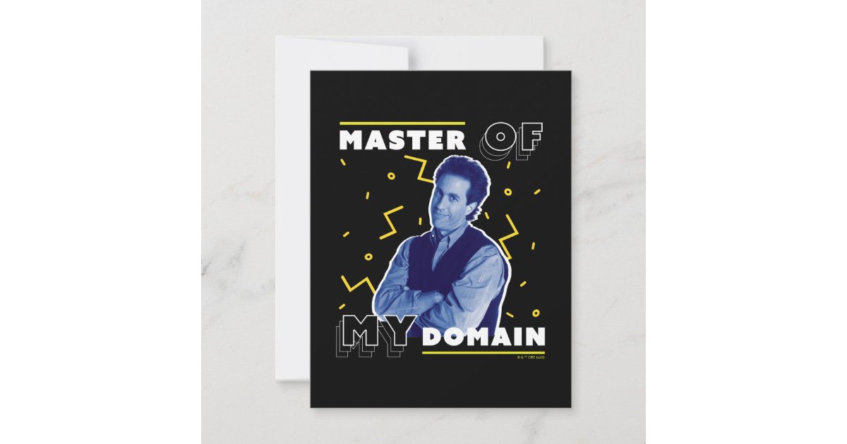 Jerry Seinfeld | Master of My Domain Note Card | Zazzle