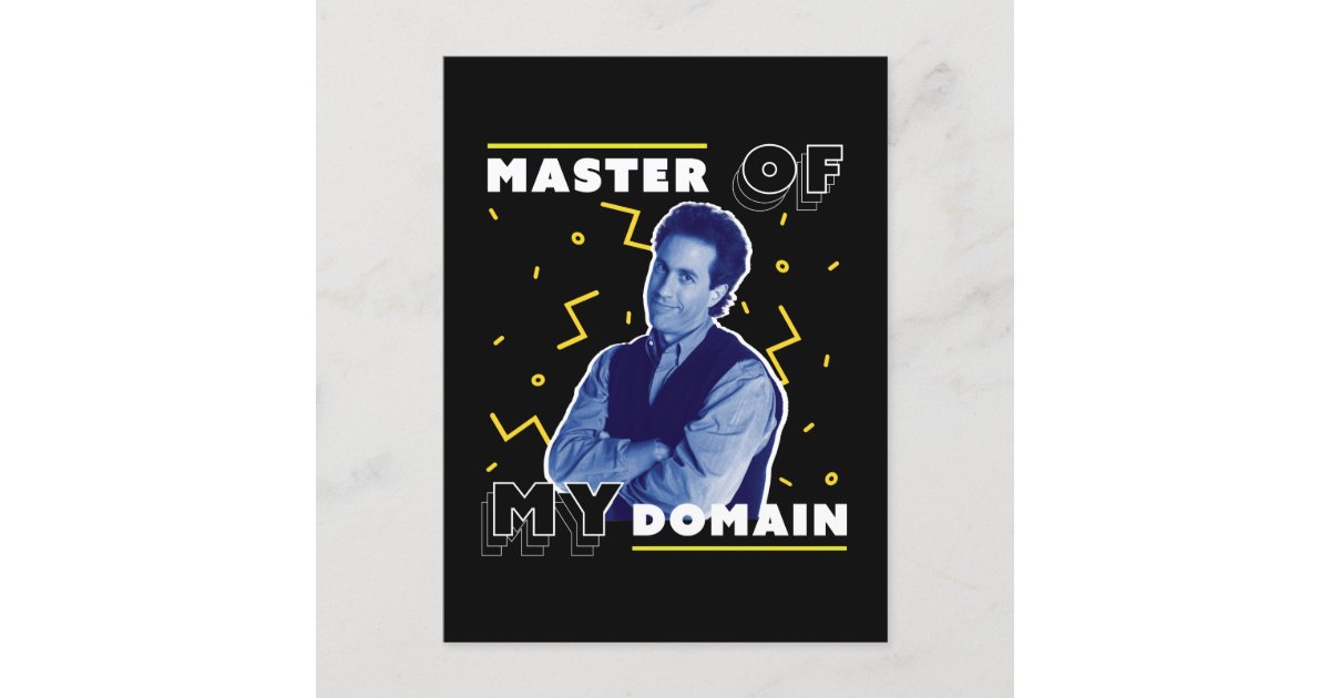 Jerry Seinfeld | Master of My Domain Postcard | Zazzle