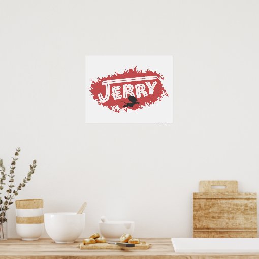 Jerry Silhouette Logo Poster | Zazzle