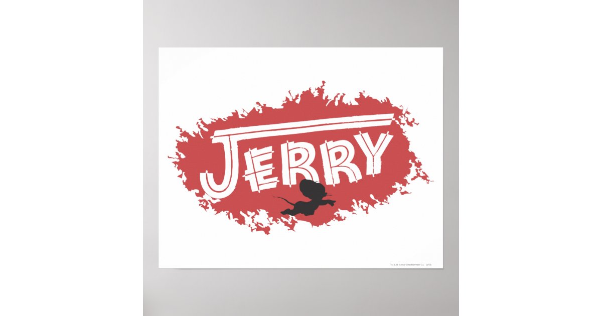 Jerry Silhouette Logo Poster | Zazzle