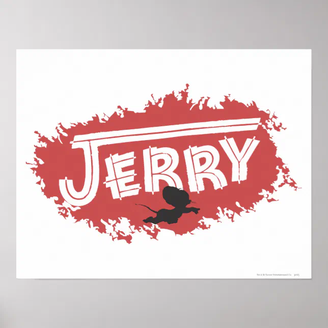 Jerry Silhouette Logo Poster | Zazzle