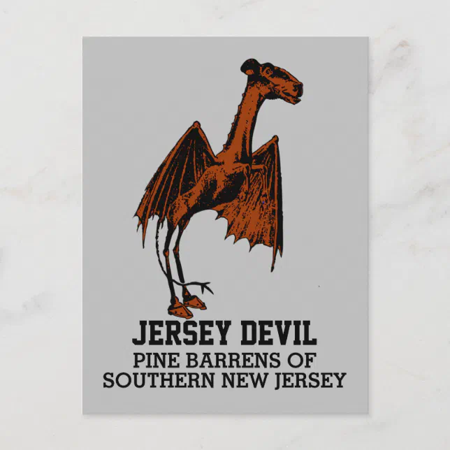 Jersey Devil Creature Cryptid Customizable Text Postcard | Zazzle