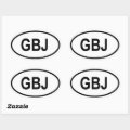 Jersey "GBJ" Oval Sticker | Zazzle