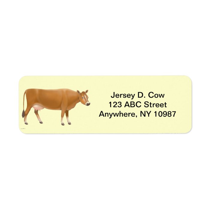 Jersey Milk Cow Label | Zazzle.com